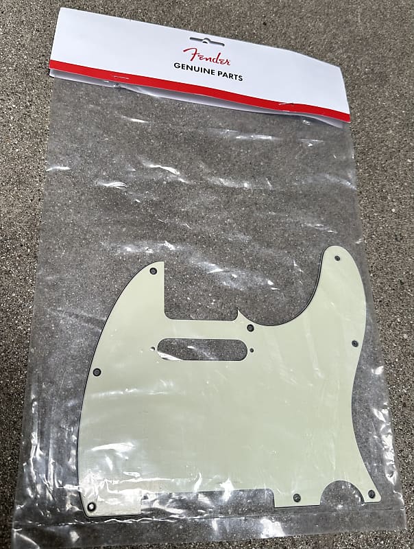 Genuine Fender White Mint Green 3-ply Standard | Reverb