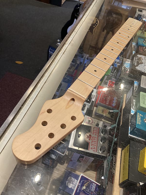 4 and 2 headstock neck Maple 25.625” scale | Reverb