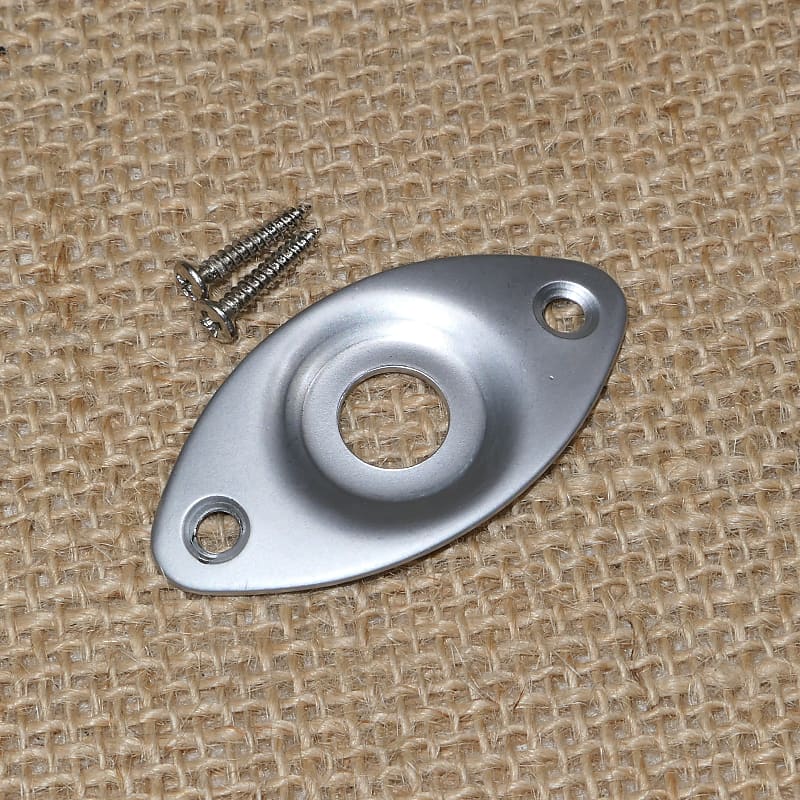 Input Jack Plate Chrome SATIN, 2019 Schecter C-1 Platinum | Reverb