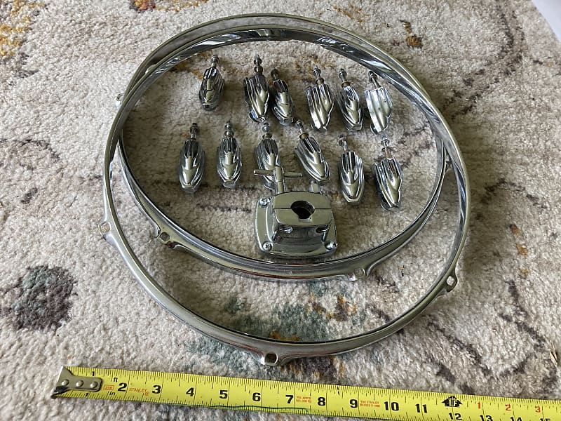 Vintage 13" Mounted Tom Hardware Rims Lugs Mount Etc. 1980's | Reverb