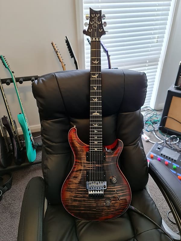 PRS Custom 24 Floyd Charcoal Cherry Burst | Reverb UK