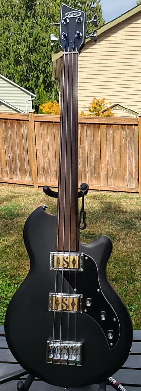 Supro Huntington II Fretless Black | Reverb