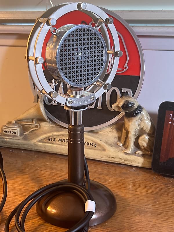 Rare 1930's Ring-Mounted Dynamic Microphone, works on any | Reverb