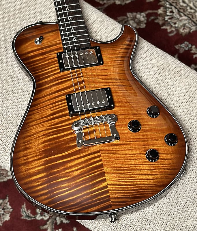 Knaggs Kenai Aged Scotch with Onyx Binding Electric Guitar - | Reverb