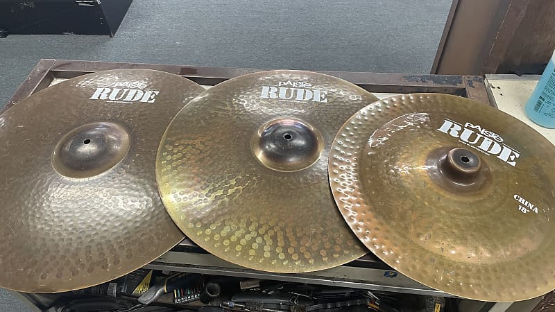 Paiste Rude Cymbals 22” 20” Rides 18”China | Reverb