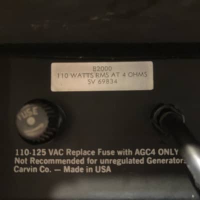 Carvin B2000 1973 - Black | Reverb