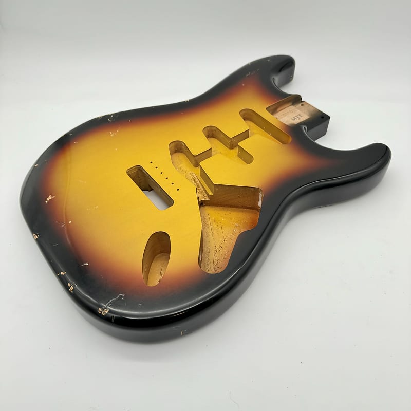 MJT USA Stratocaster Relic Body Alder 3-Tone Sunburst Nitro | Reverb