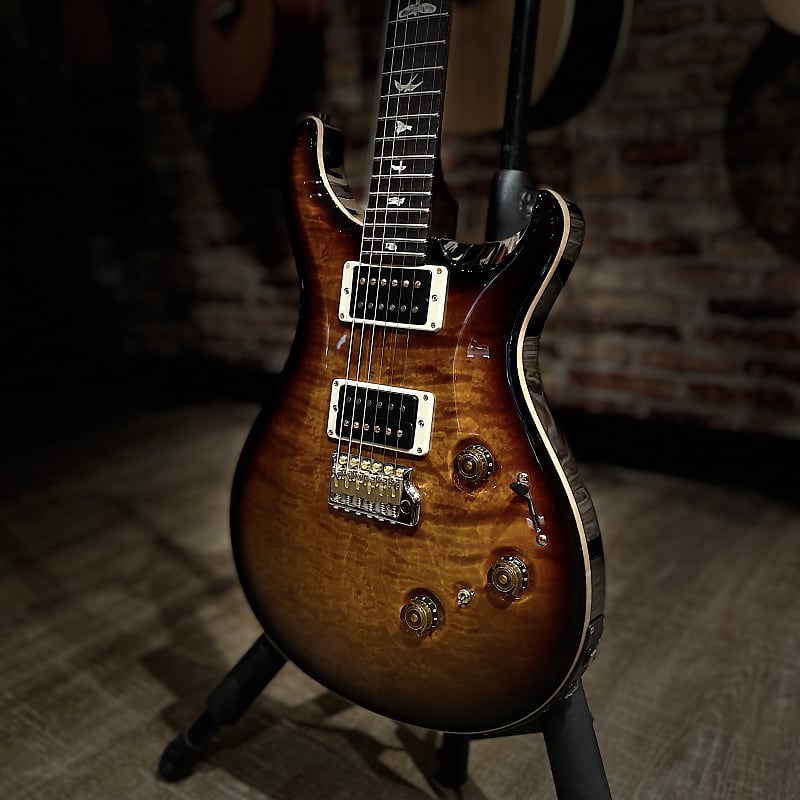 PRS Custom 24 Piezo 10 Top Amber Smokeburst | Reverb