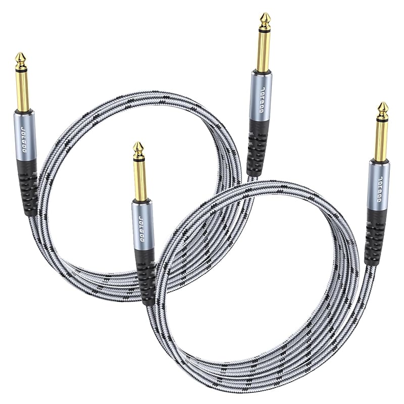 1/4 Inch Guitar Instrument Cable 3.3 Ft 2-Pack, 1/4 Inch Ts | Reverb