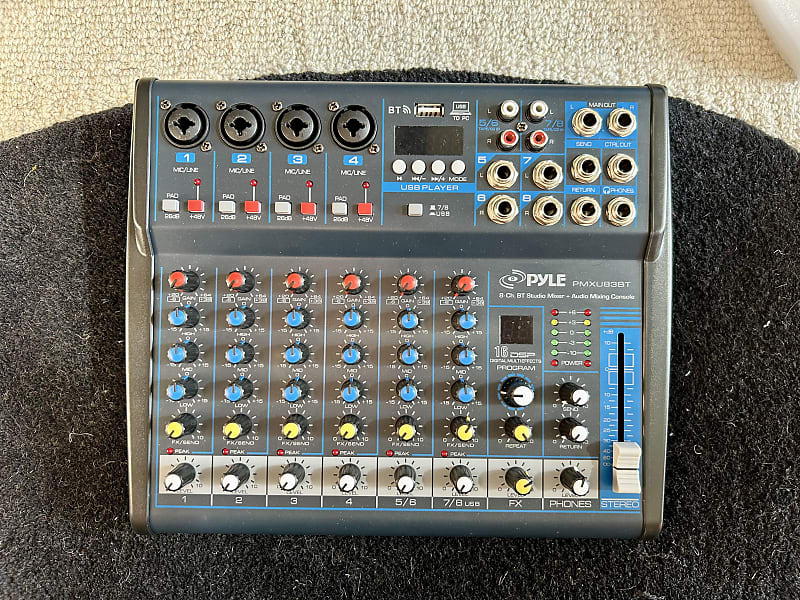 Pyle Pro 8 Channel Studio DJ Bluetooth Stereo Mixer | Reverb