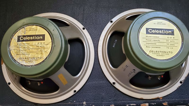 Celestion G12H Greenbacks from the 70s -Pair Vintage from | Reverb