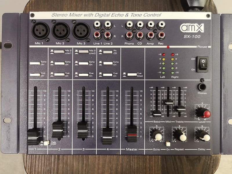AMX SX-100 4 Channel Mixer with Digital Echo & Tone Control | Reverb