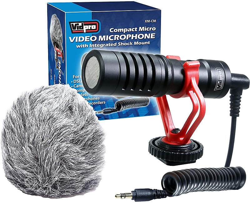 Vidpro XM-cm Compact Micro Video Microphone with Integrated | Reverb