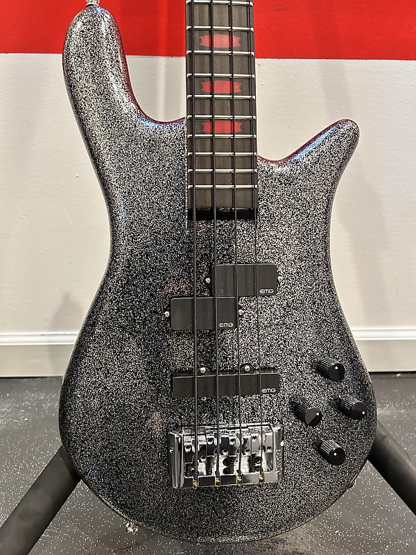 Spector Euro 4 Rachel Bolan 2024 - Black Metallic Flake w/ | Reverb