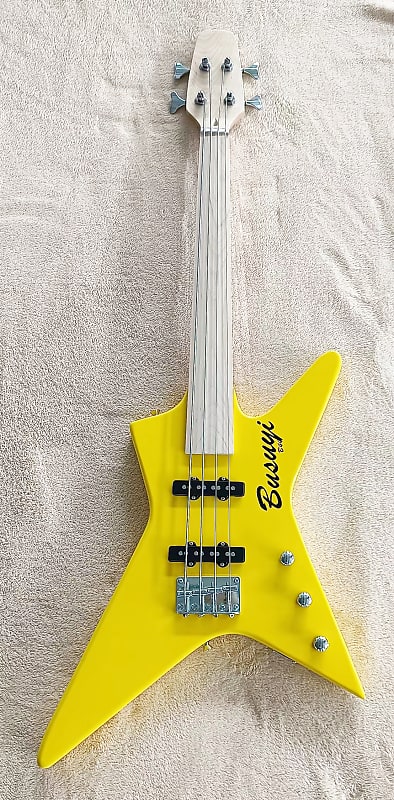 4 String Fretless Short Scale Bolt On Bass Busuyi Guitar | Reverb