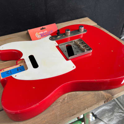 Real Life Relics Nitro Tele® Telecaster® Body Aged Fiesta Red | Reverb