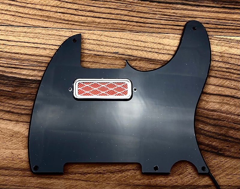 Victory Loaded Black Tele Pickguard w/ Red Diamondback Pickup | Reverb