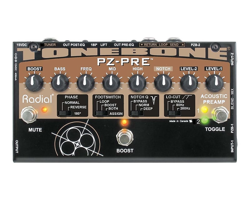 Radial Tonebone PZ-Pre Acoustic Direct Box Preamp | Reverb