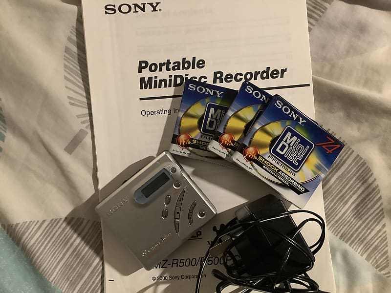 Sony MZ-R500 Portable Minidisc Recorder 1998-2000 Silver | Reverb