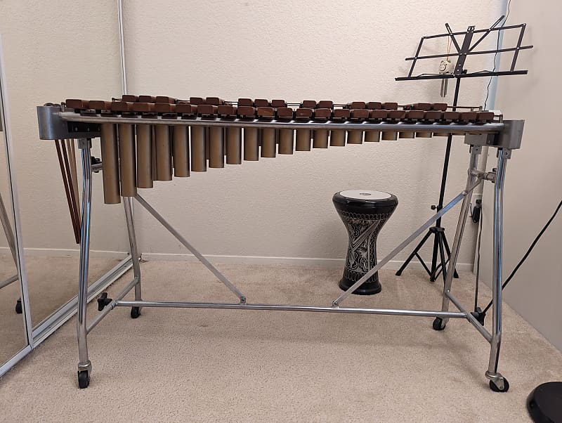 Saito Wooden Xylophone ( Marimba ) with Resonators, comes | Reverb