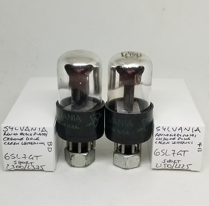 Sylvania 6SL7GT Well Matched (9.4%) Pair NOS 6SL7 | Reverb