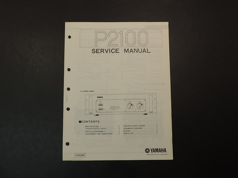 Yamaha P2100 Service Manual [Three Wave Music] | Reverb