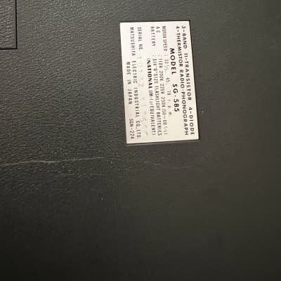 National SG-585 1960’s MIJ Portable Record Player/AM Radio | Reverb UK