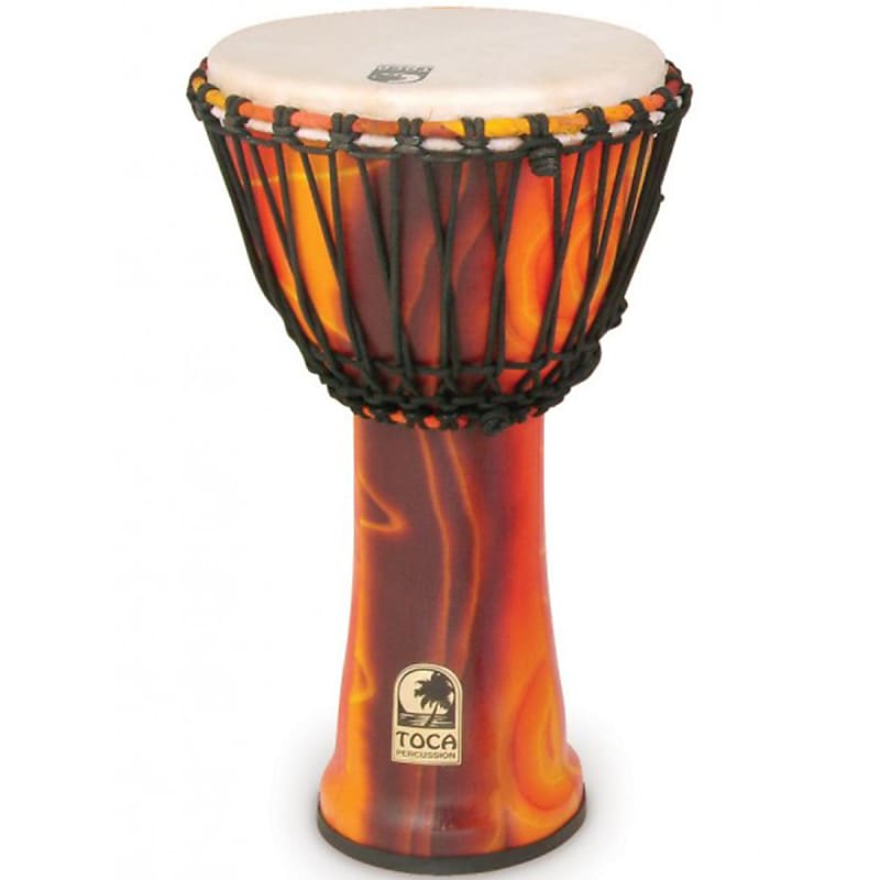 Toca Freestyle 2 Series Djembe 10'' Inch Fiesta Rope Tuned - | Reverb