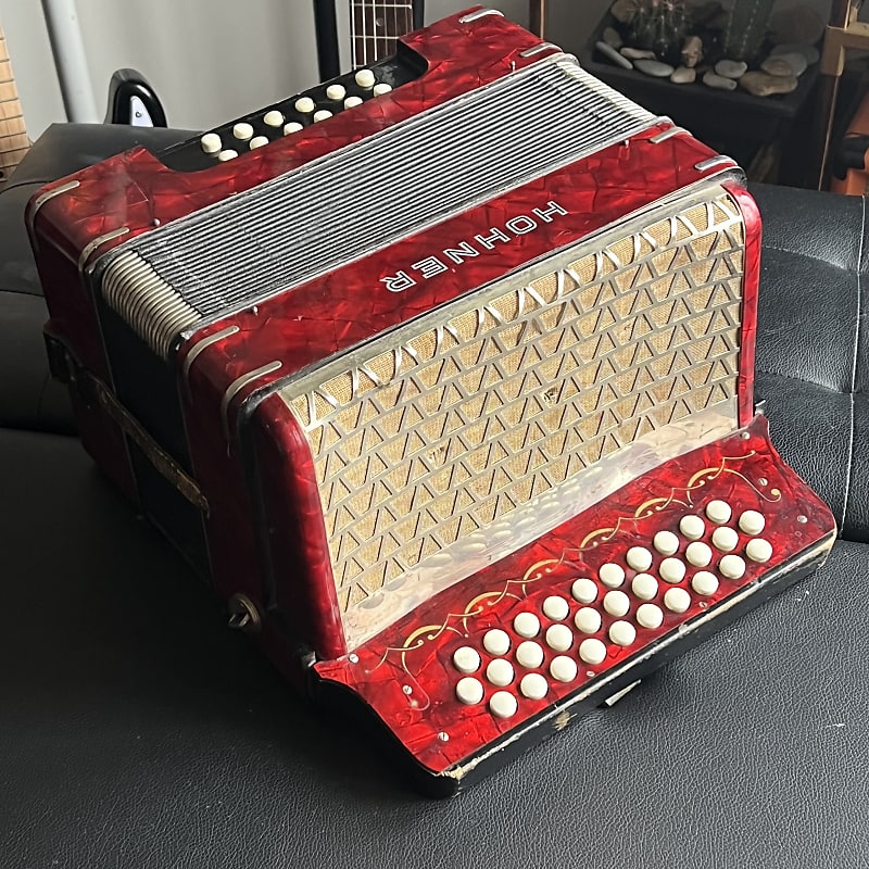Hohner Accordion A-D-G Pre-Corona II Antique | Reverb