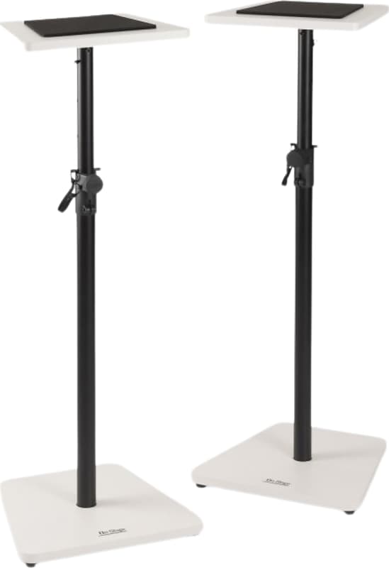 On-Stage SMS7500W Wood Studio Monitor Stands Pair, White | Reverb