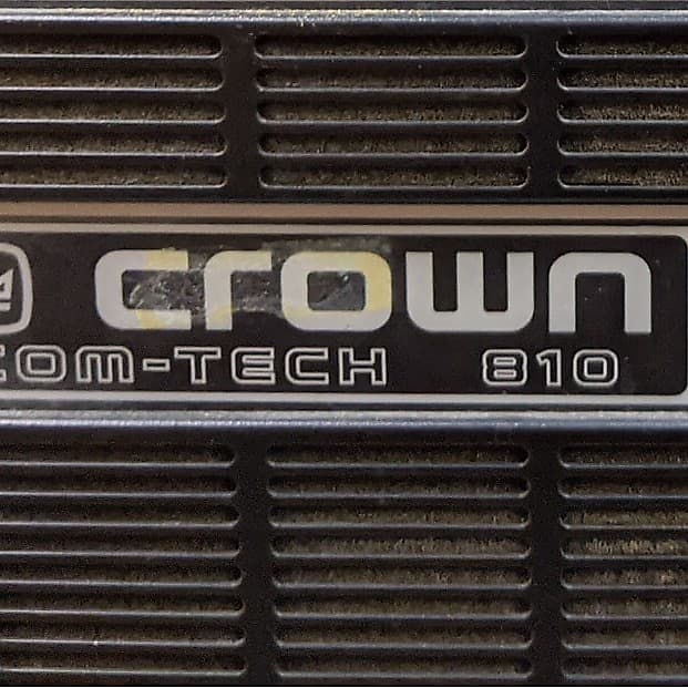 Crown Com Tech 810 Stereo Amplifier 2000 Silver | Reverb