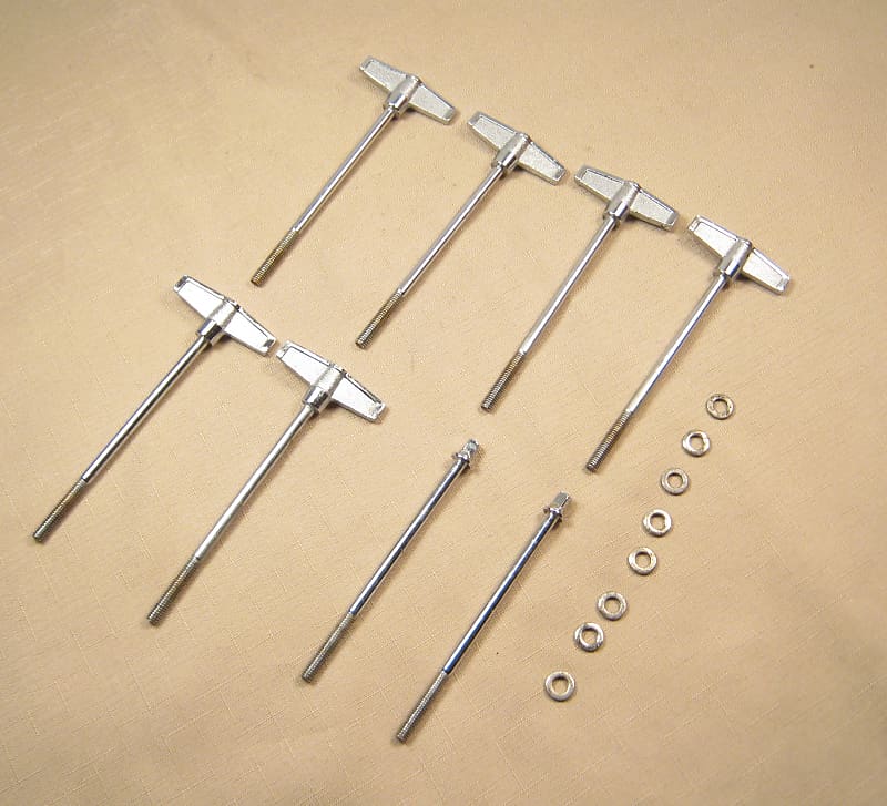 Tama T Rods and Key Rods for Bass Drum Set of 8 Japan era Lot | Reverb