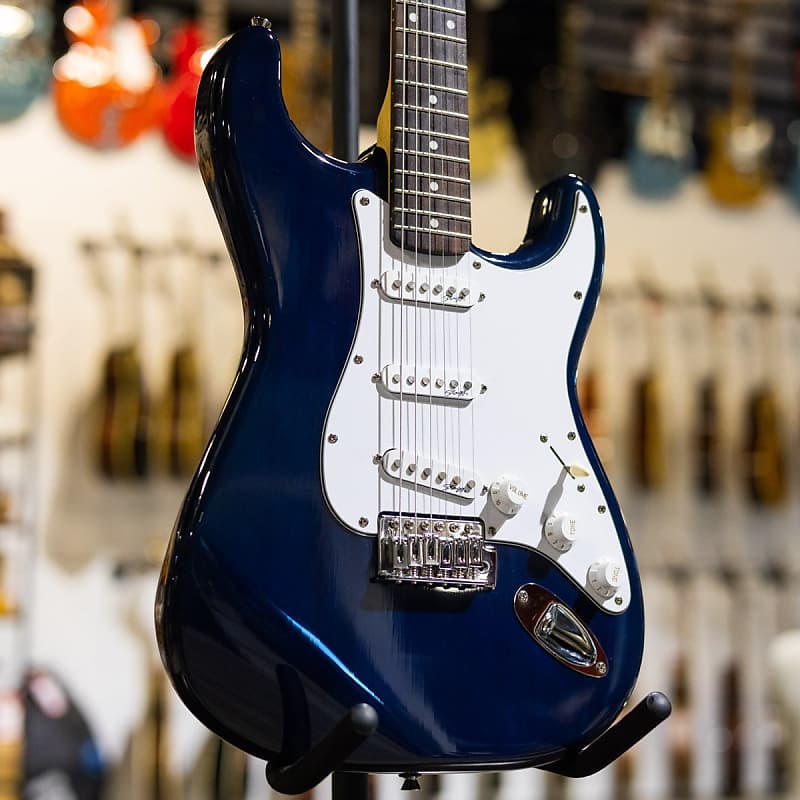 Used Stagg Stratocaster Translucent Whale Blue | Reverb