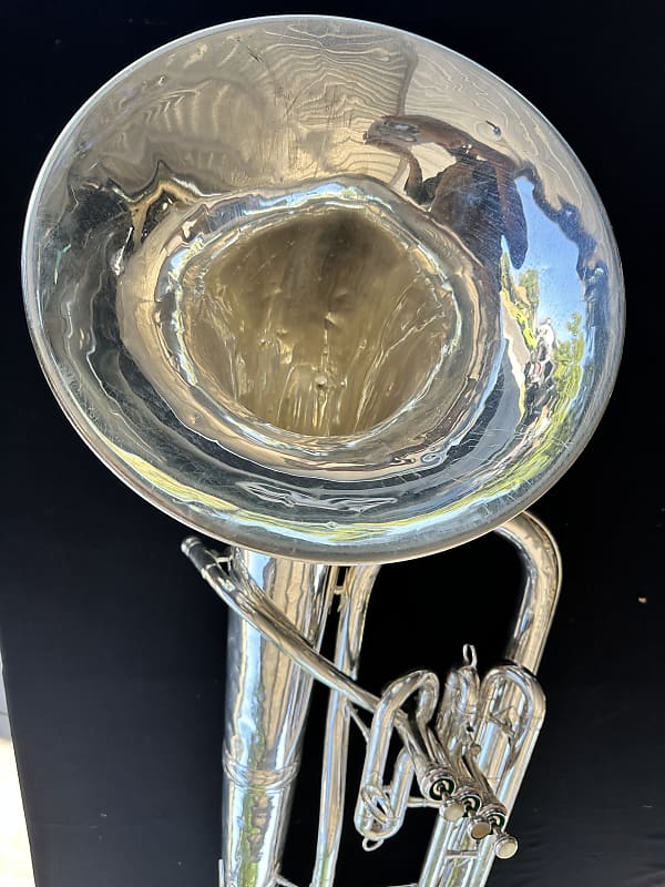 King HN White 2265 front bell baritone- Silver Plated | Reverb