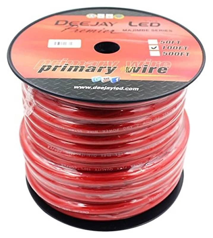 Zero-gauge 100 Foot Red Pure Copper Stranded Power Cable | Reverb