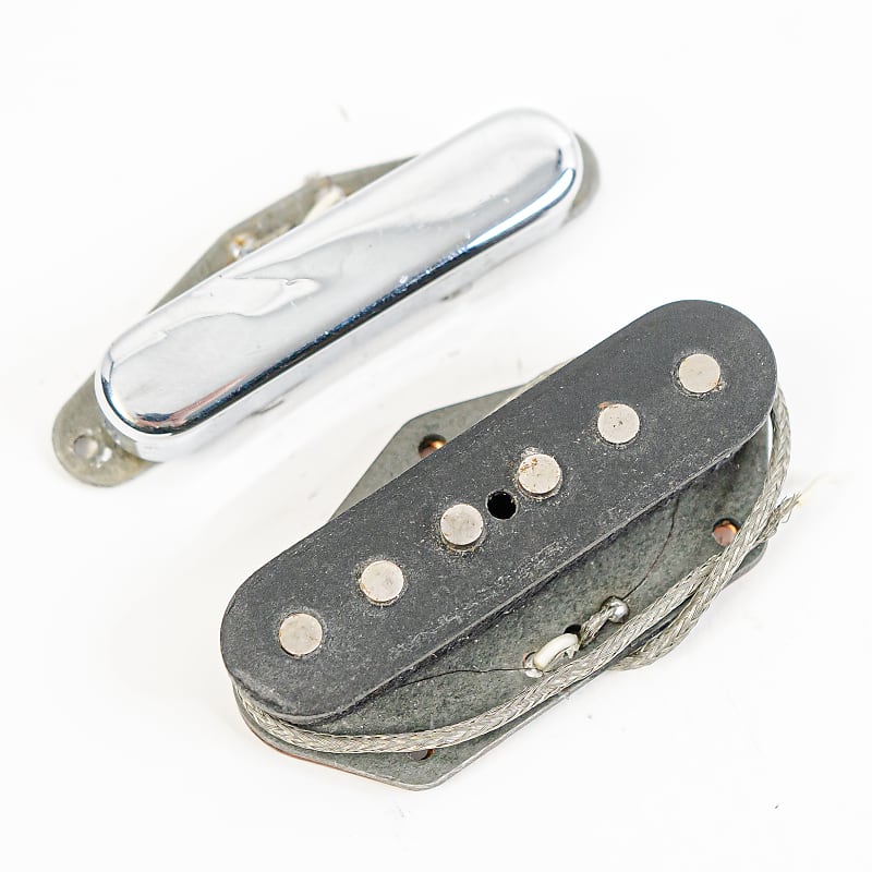 1981 Fender Telecaster Pickup Set w/ Grey Bottom Bobbins | Reverb