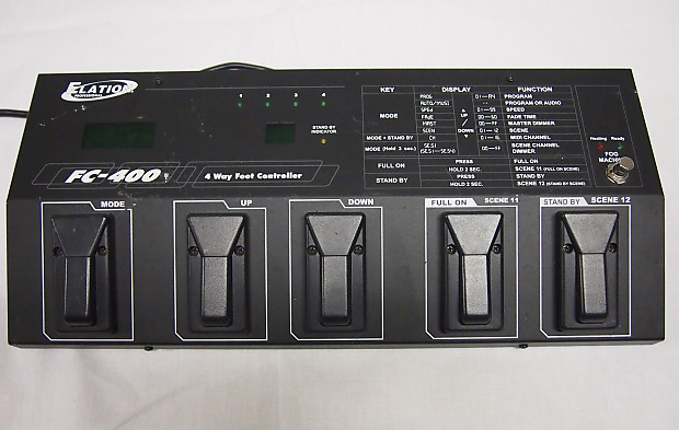 Elation FC-400 4 Channel DMX Foot Controller | Reverb