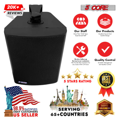 5CORE Outdoor Speakers Stereo in Wall Speaker 2Pcs 100W Peak | Reverb