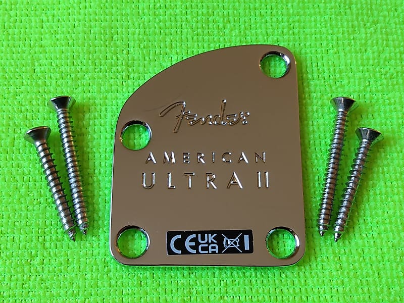 Fender AMERICAN ULTRA II ~ Neck Plate Contoured Chrome | Reverb