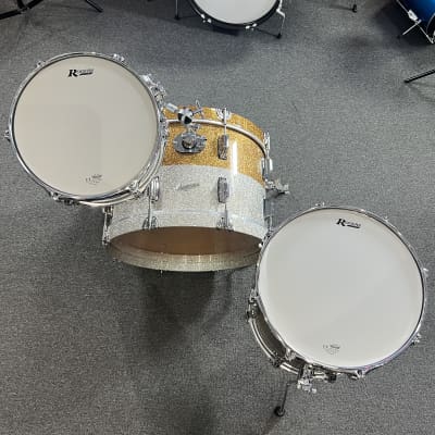 Rogers Powertone 12/14/20" Drum Set Kit in Gold-Silver Two | Reverb