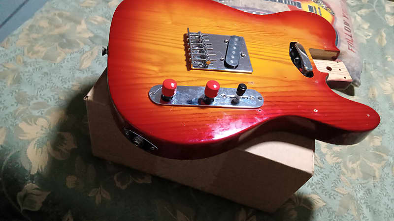 Telecaster Ash Telecaster body loaded 1984-85 - Cherry burst | Reverb
