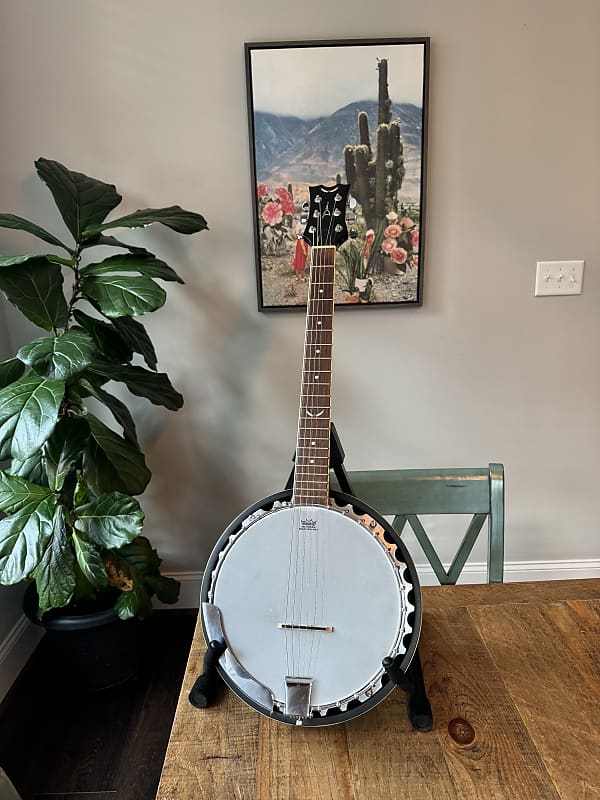 Dean Big Backwoods Banjo Guitar with Case & strap 6 string | Reverb