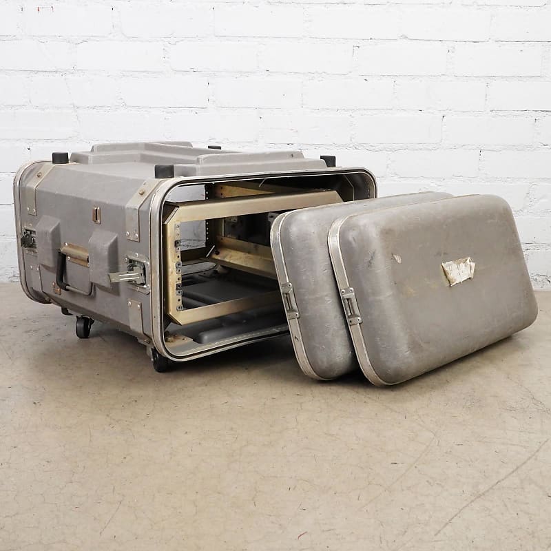 4U 4-Space Grey Molded ATA Shockmount Military Travel Rack | Reverb