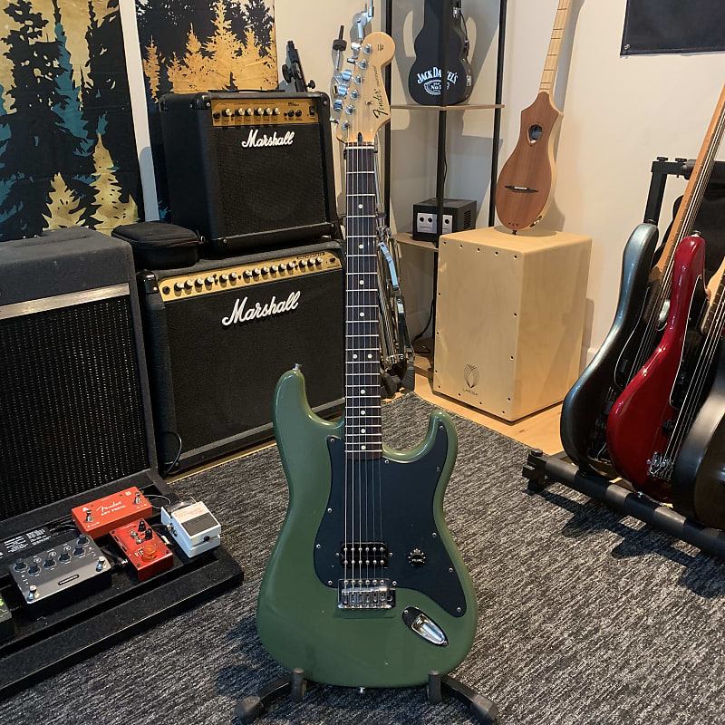 Stratocaster Tom Delonge Style - Olive Green - Bare Knuckle | Reverb