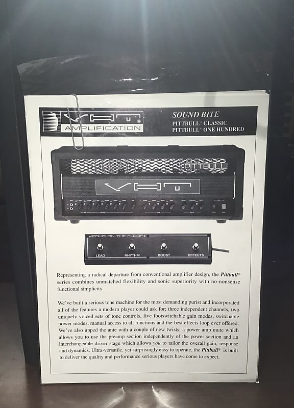 VHT Amplification 1993 Dealer Product Catalog, Price List and | Reverb