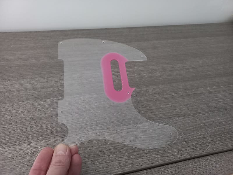Pickguard for Fender Telecaster Pink Paisley clear acrylic | Reverb