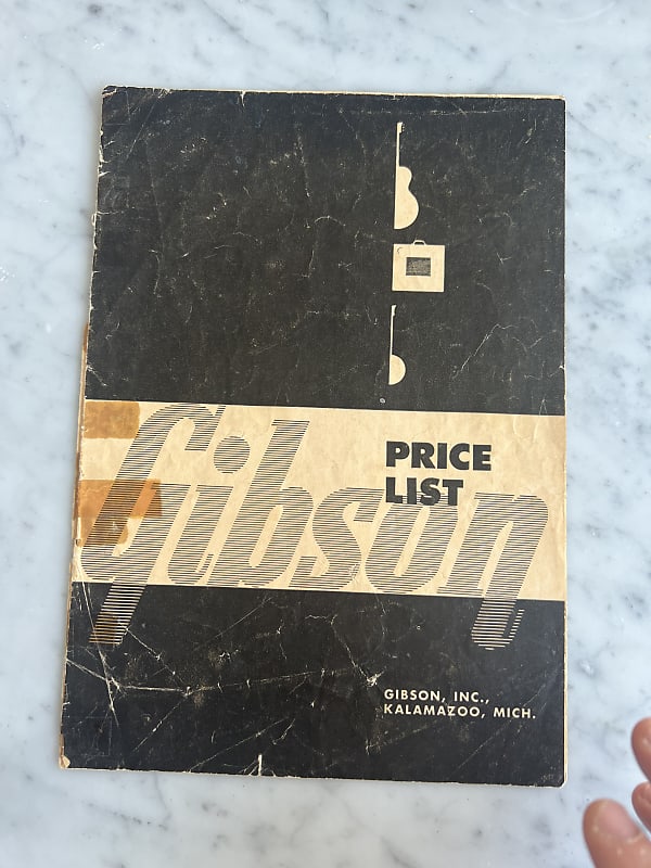 1956 Gibson Price List Rare Vintage Collector Brochure | Reverb