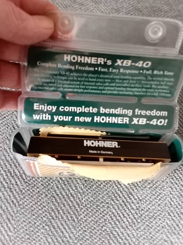 Hohner XB 40 diatonic harmonica XB 40 2012 - Chrome. Black | Reverb