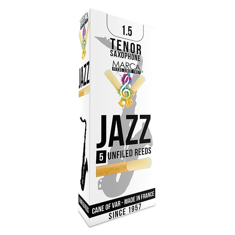 Marca Jazz Unfiled Reeds ~ 5 Pack ~ Tenor Sax ~ 1.5 | Reverb