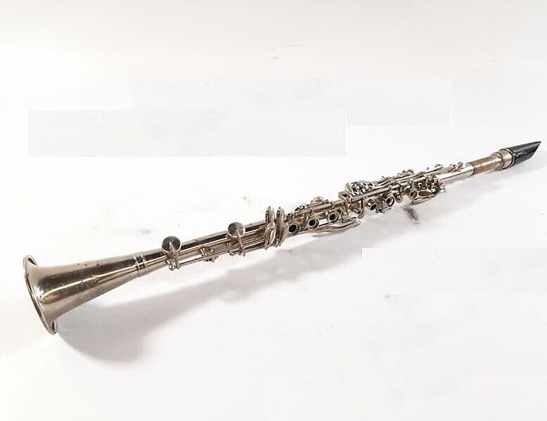 American Silver-Colored Metal Clarinet, USA, Good Condition | Reverb